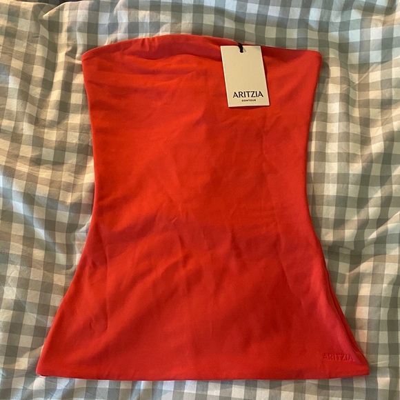 Aritzia | Tops | Aritzia Cherry Red Hip Contour Tube Top | Poshmark